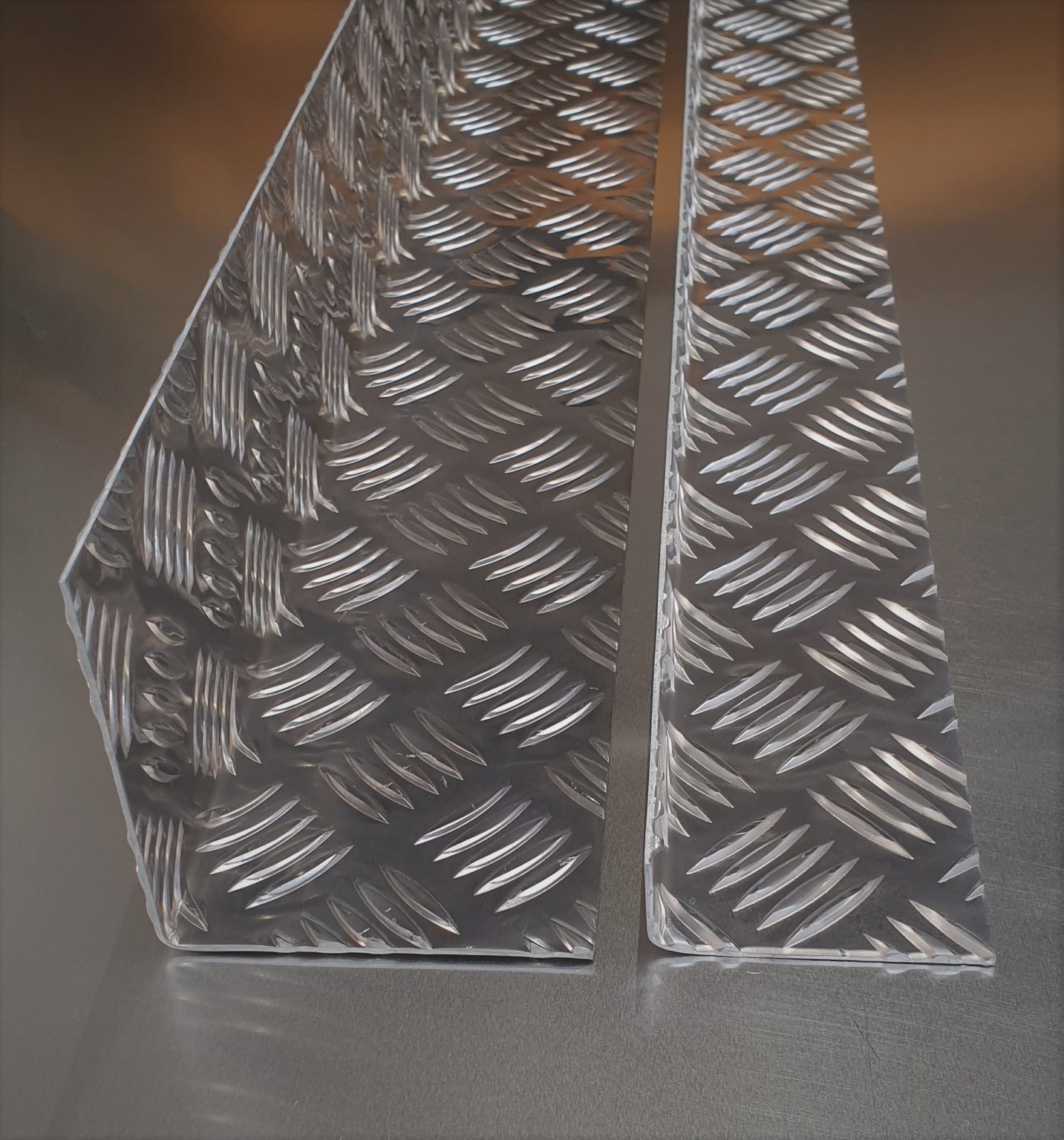 150mm x 50mm Chequer Plate Angles - Internal - Heavy Duty