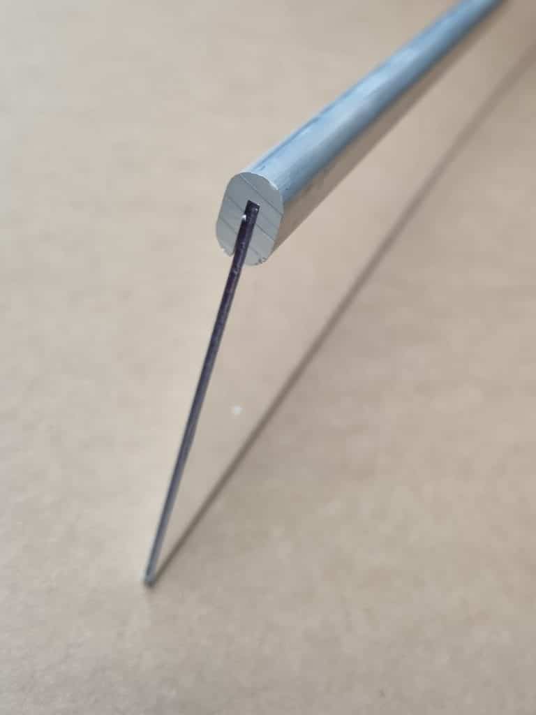 Aluminium Framing Channel - 3.3mm Gap