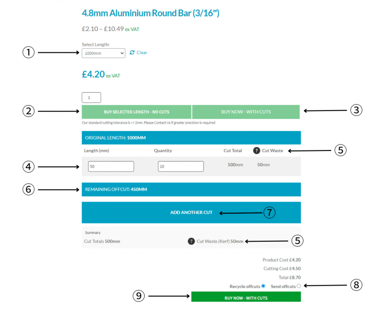 Free Cutting Service | 1st Choice Metals